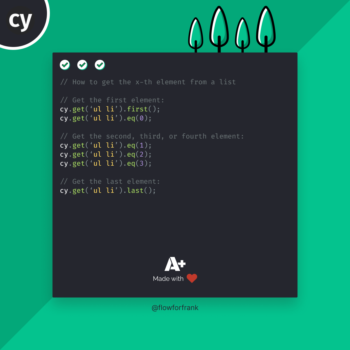 How To Get The First Or Nth Element In Cypress Webtips