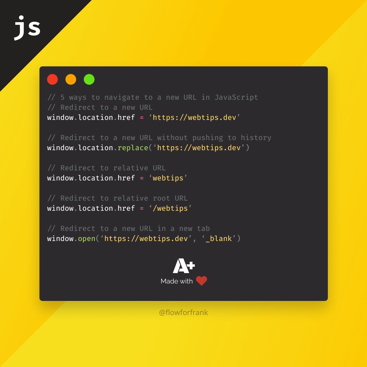 5 Ways To Navigate To A New URL In JavaScript Webtips