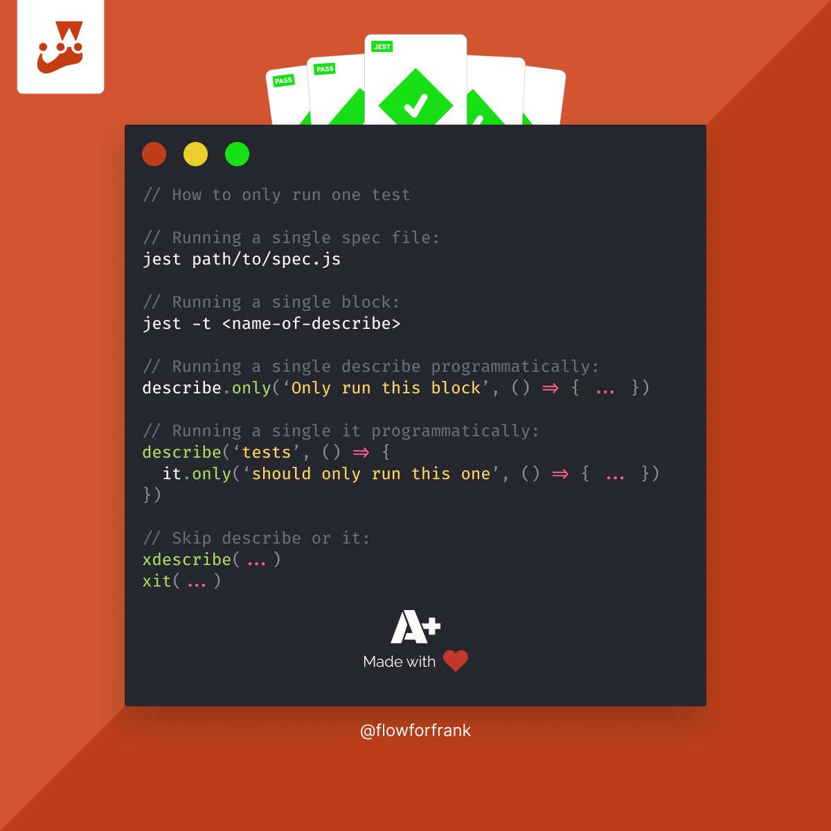 4 Different Ways To Run Only One Test In Jest Webtips